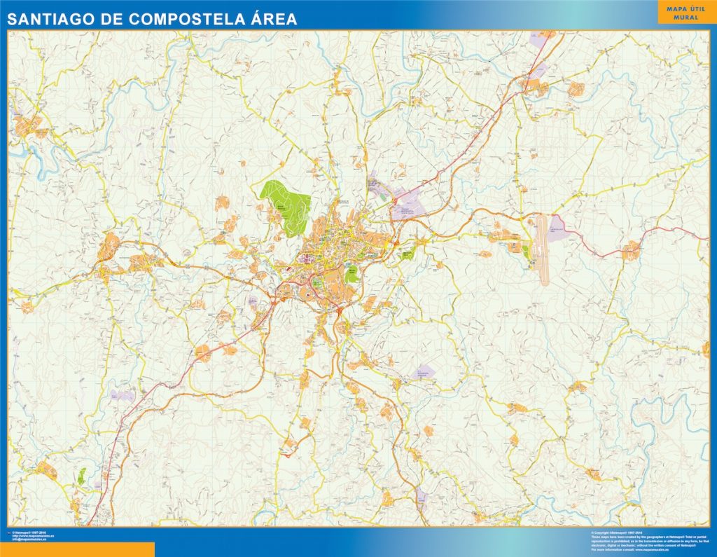 Áreas urbanas | Mapas grandes para Chile y el mundo de pared gigantes